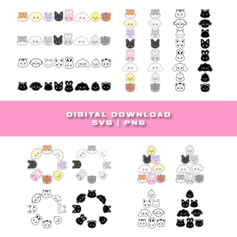 Aniteez Ateez SVG PNG Download | 96 Files Atiny Gift Bundle | K-pop ...