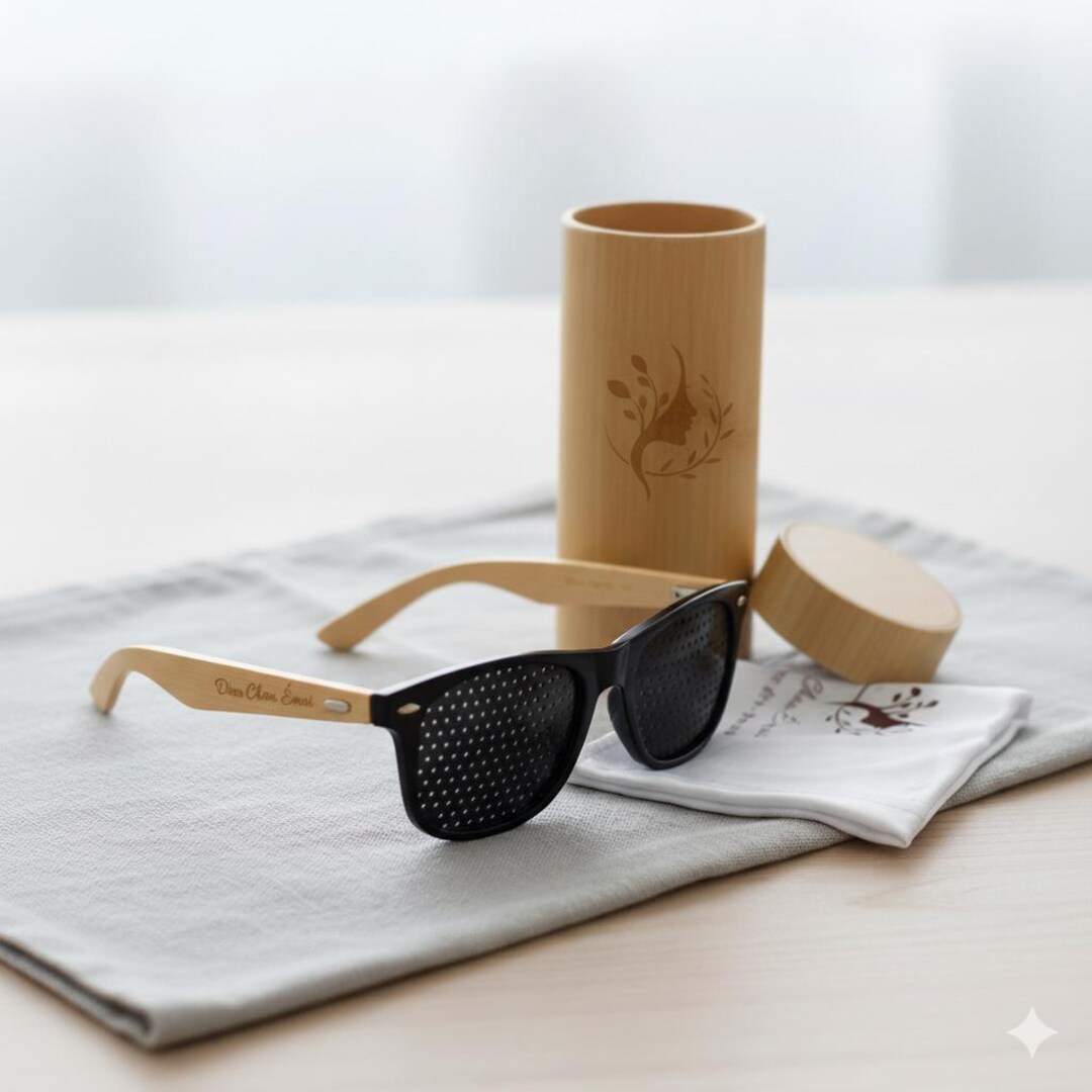 Natural Pinhole Glasses – Vision Training & Eye Relaxation | Eco Bamboo ...