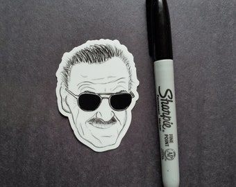 Stan Lee Sticker - Etsy