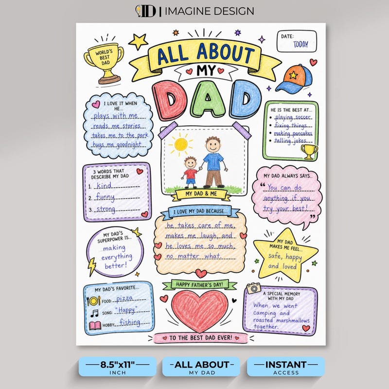 Teen Fathers Day Fill In - Etsy