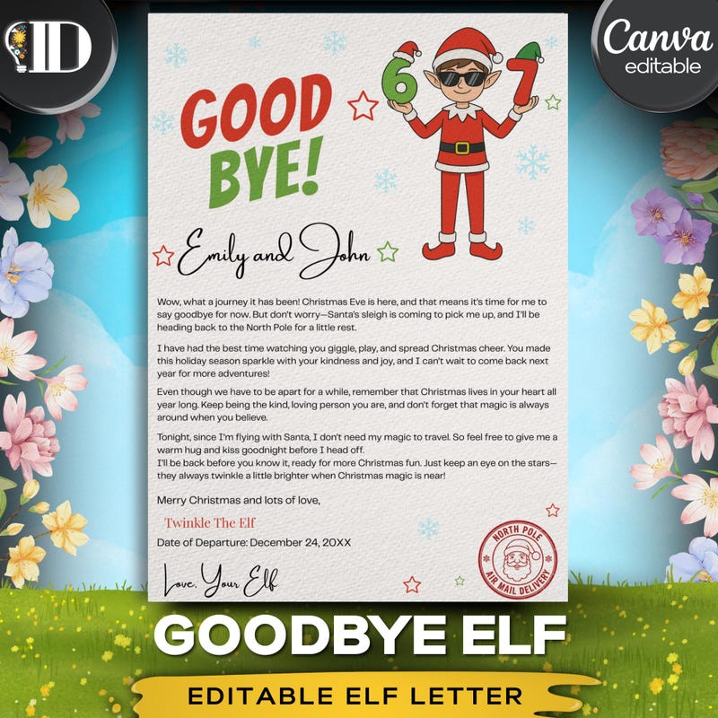 67 Elf Goodbye Letter - Etsy