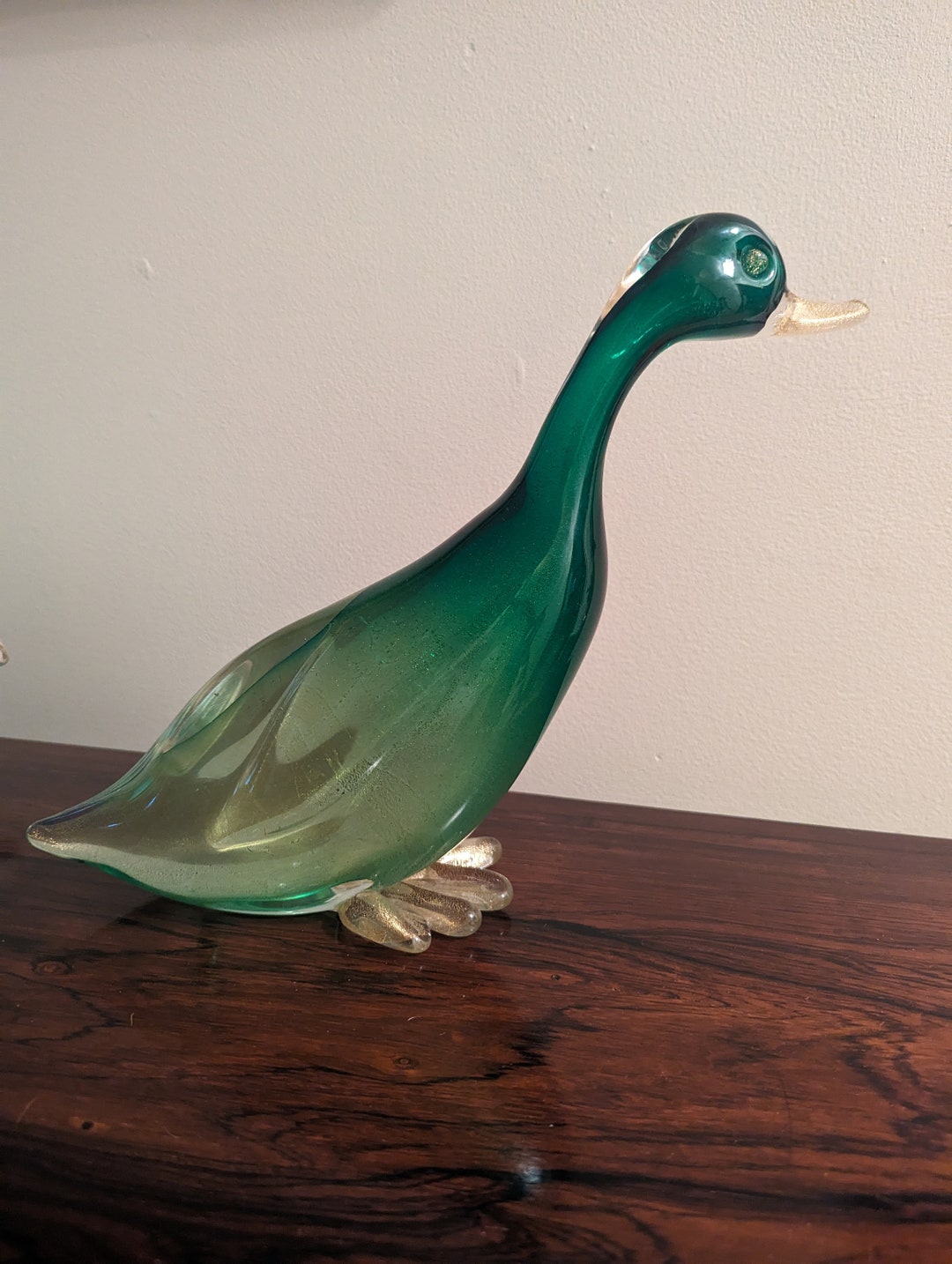 Blown Glass Duck- After Archimede Seguso - Etsy