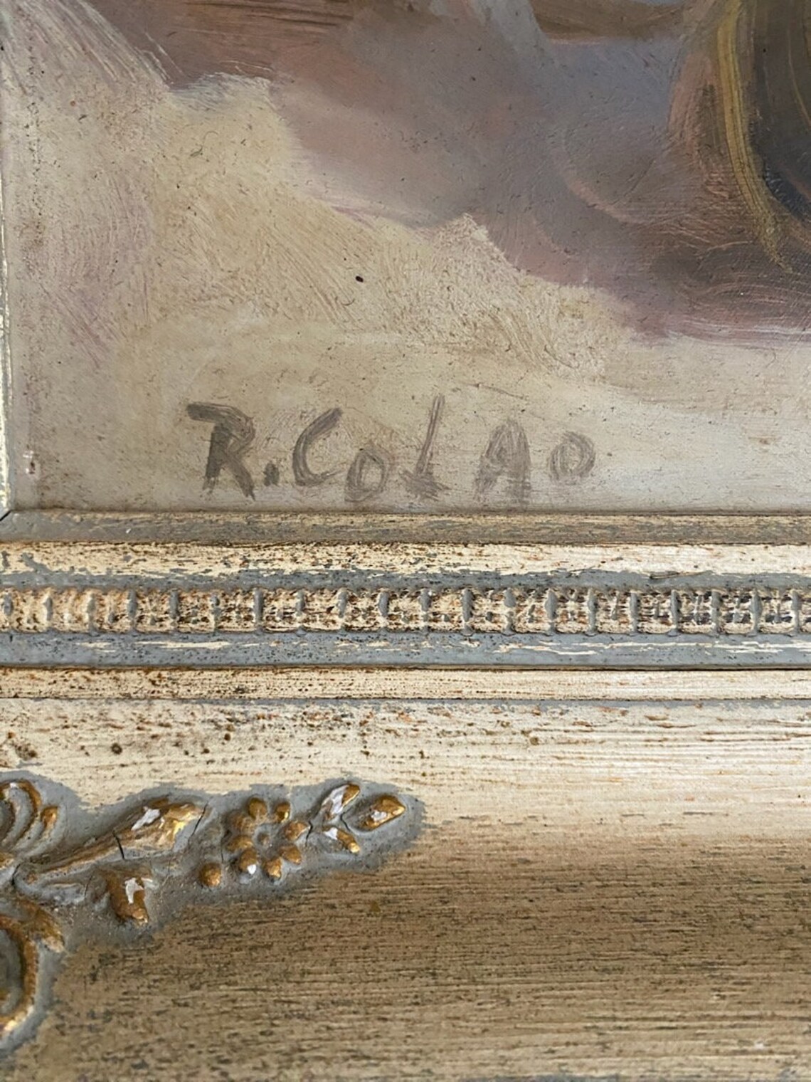 Oil Painting by Rudolph Colao- Midcentury - Original Ornate Frame-final ...