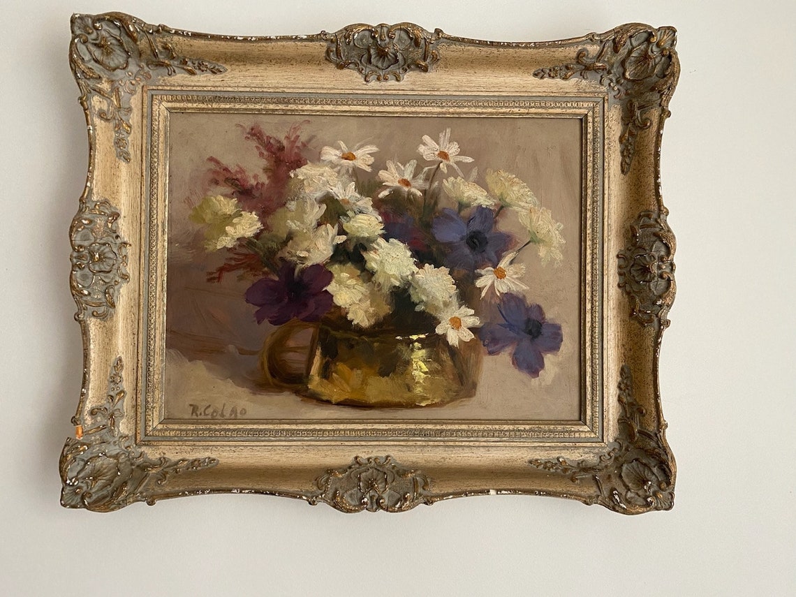 Oil Painting by Rudolph Colao- Midcentury - Original Ornate Frame-final ...