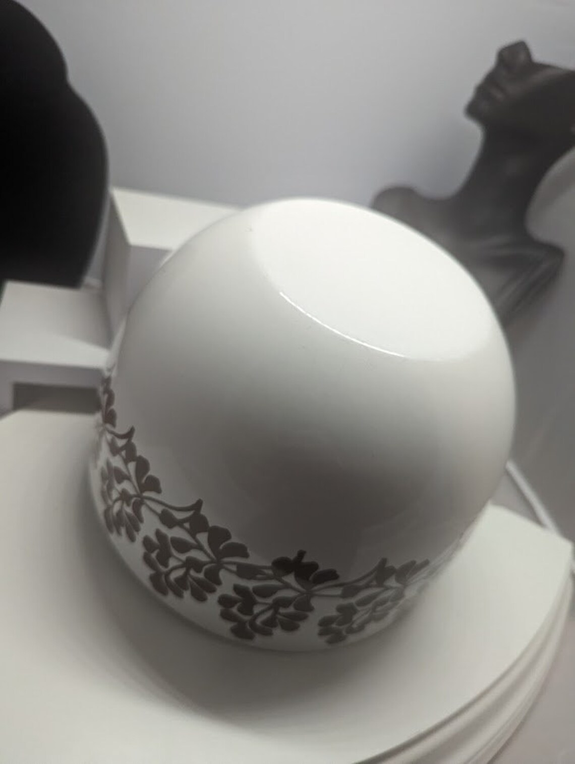 Large Enamelware Bowl by Finel Arabia -"cilantro" Pattern by Kaj Franck ...