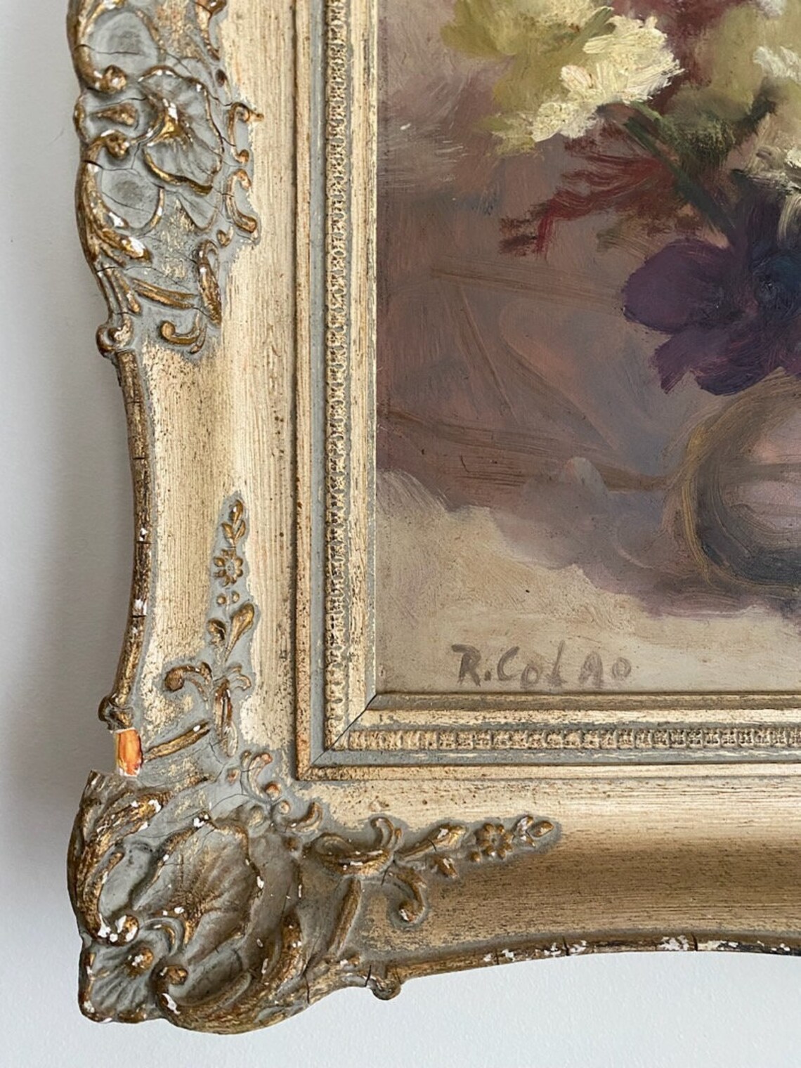 Oil Painting by Rudolph Colao- Midcentury - Original Ornate Frame-final ...