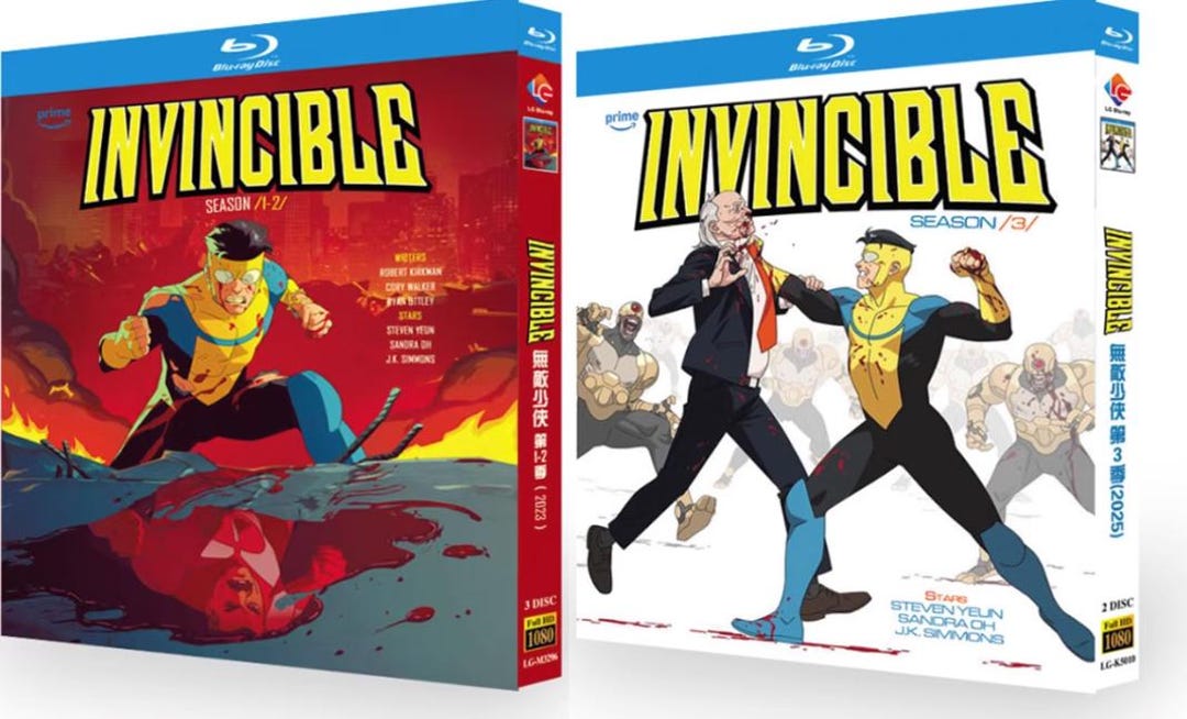 Invincible Season 1-3 BD 5 Discs English Boxed 1080P - Etsy