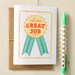 Great Job Ribbon Card - Etsy