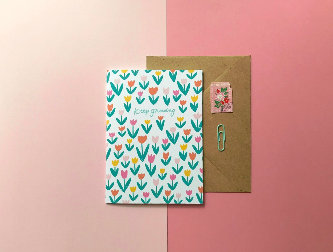 Keep Growing- Illustrated Greeting Card - Everyday - Etsy