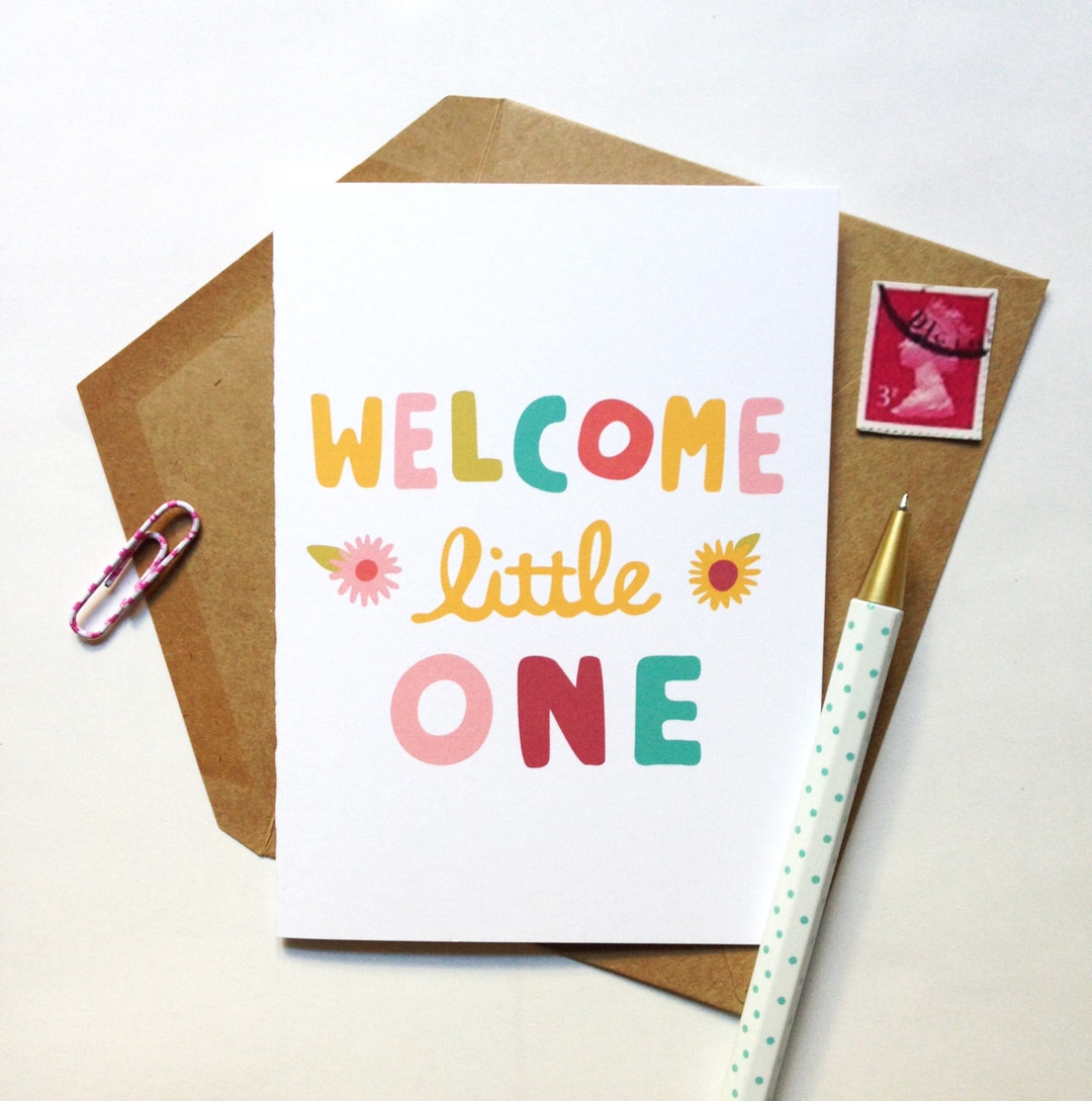 Welcome Little One - New Baby Card - Etsy