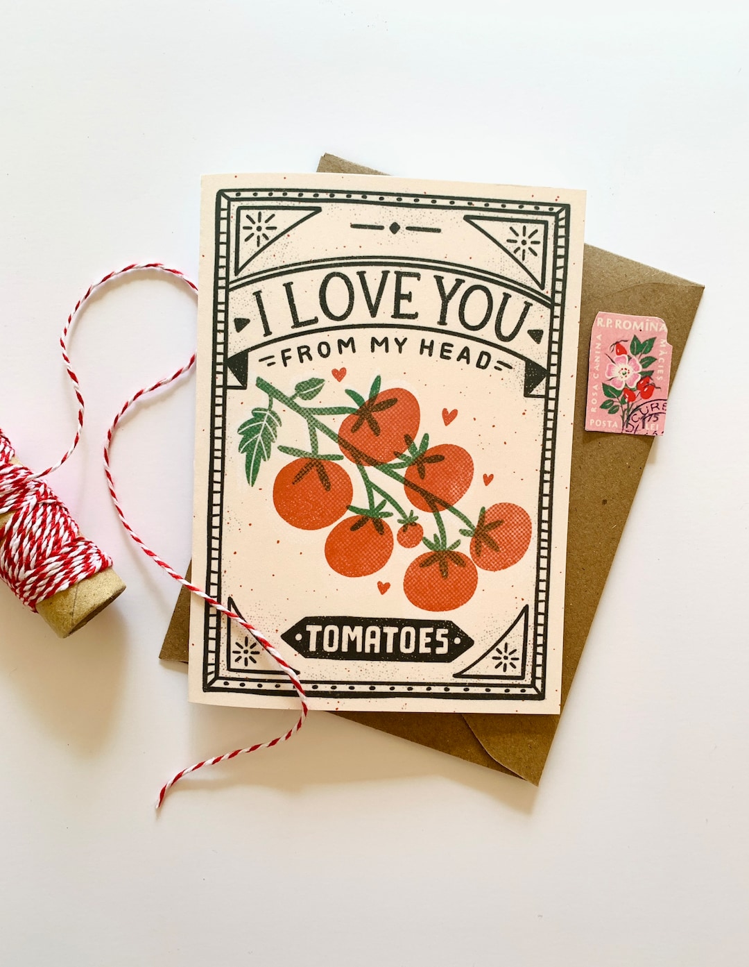 Love You From My Head Tomatoes- Card - Etsy