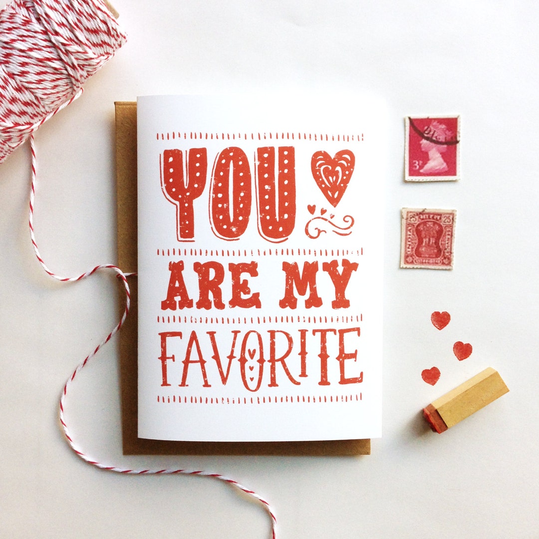You Are My Favorite- Card - Etsy