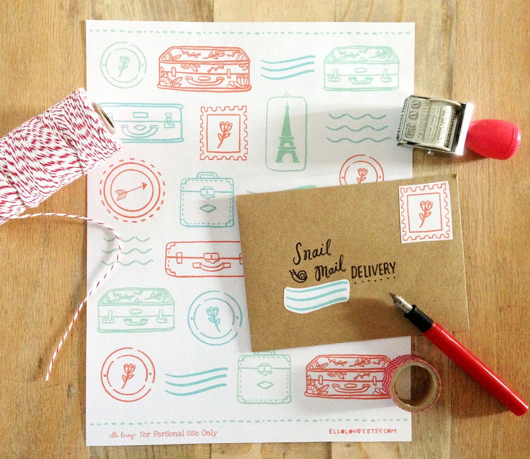Printable Travel Stickers - Instant Download - Etsy