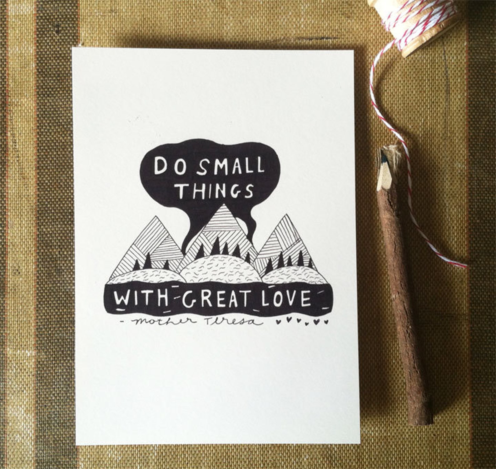Do Small Things With Great Love Art Print 5x7 8x10 11x14 | Etsy