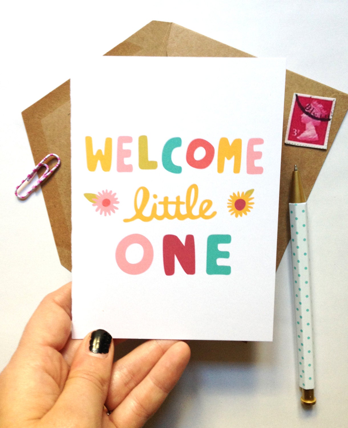 Welcome Little One - New Baby Card - Etsy
