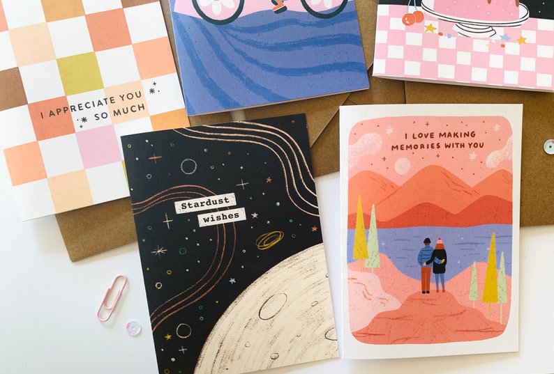 Stardust Wishes Birthday Card - Etsy
