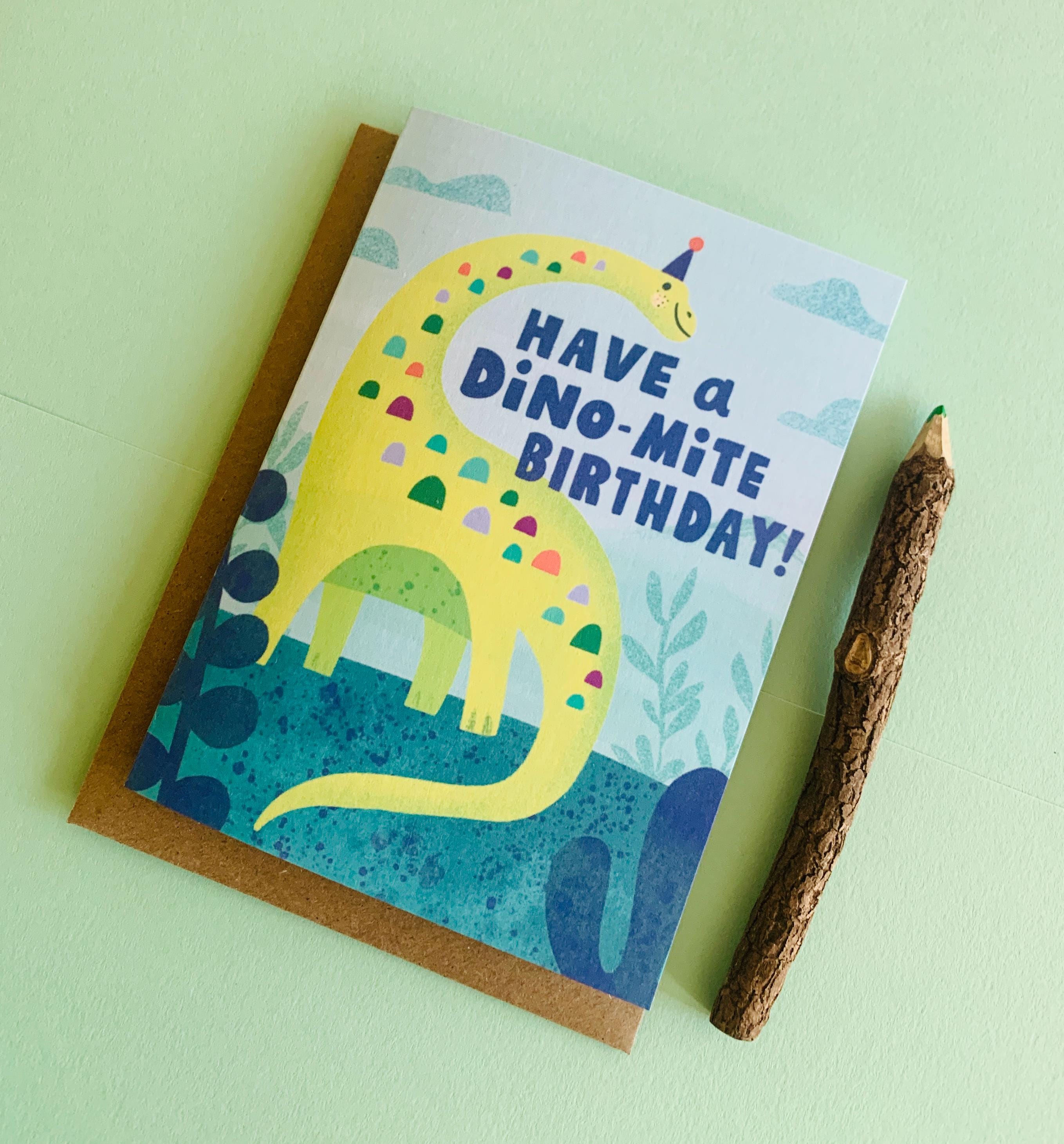 Have a Dino-mite Birthday Card -dinosaur - Etsy