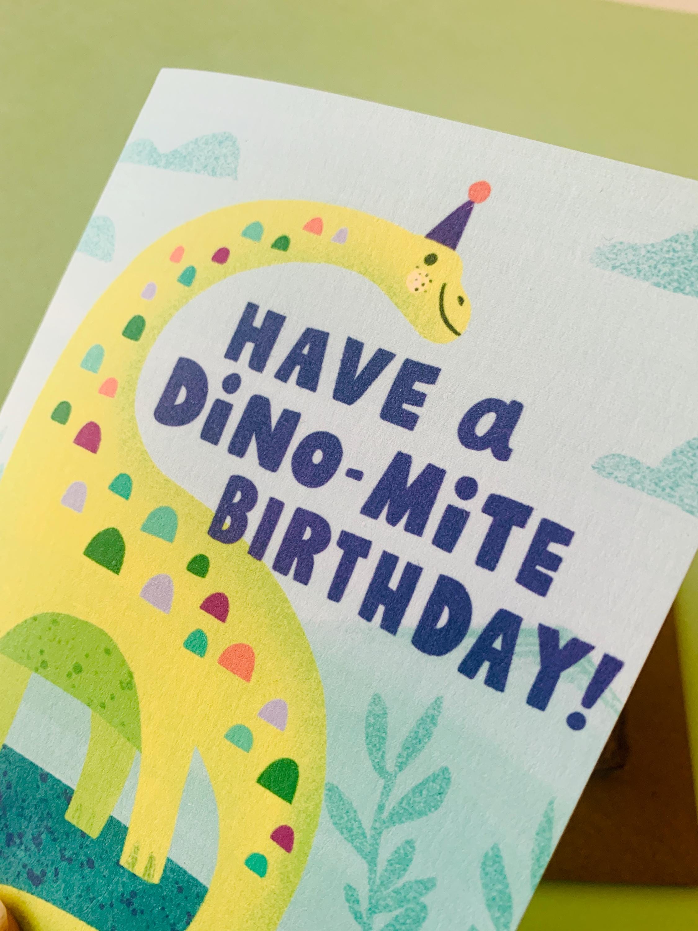 Have a Dino-mite Birthday Card -dinosaur - Etsy