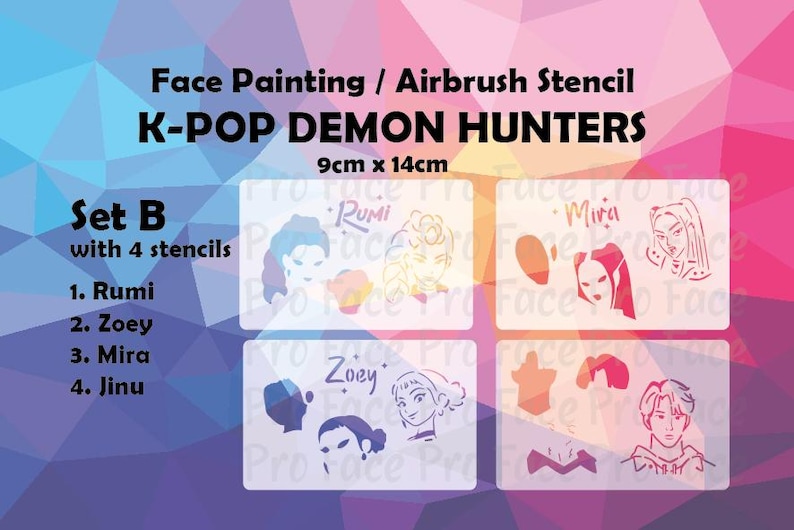 K-pop Demon Hunters Stencil - Derpy / Demon Pattern - Etsy