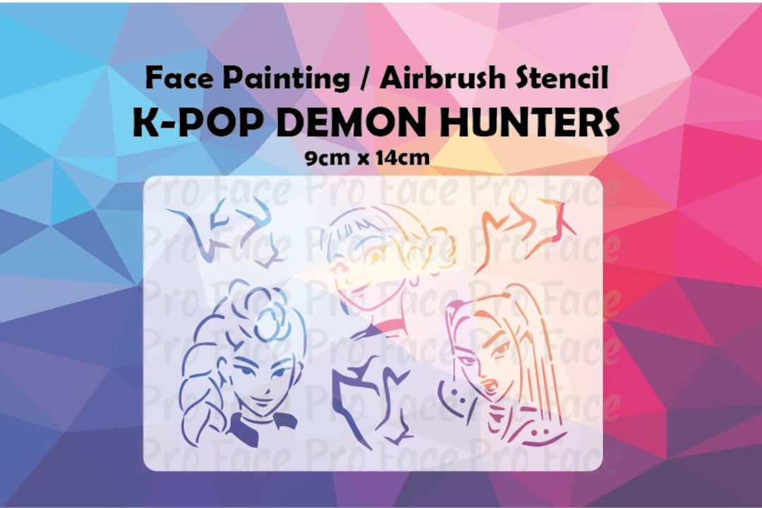 K-pop Demon Hunters Stencil - Rumi, Mira, Zoey - Etsy