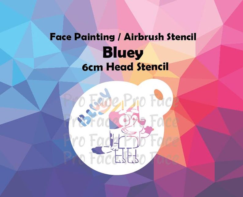 Bluey Stencil - - Face Painting / Airbrush Stencil - Etsy