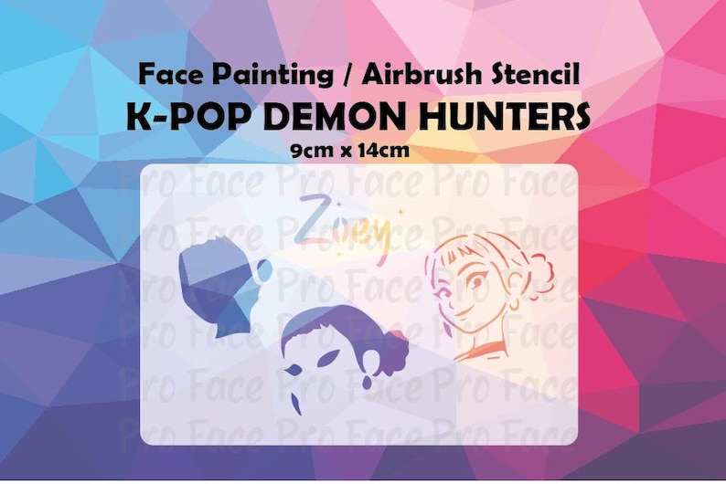 K-pop Demon Hunters Stencil - Derpy / Demon Pattern - Etsy