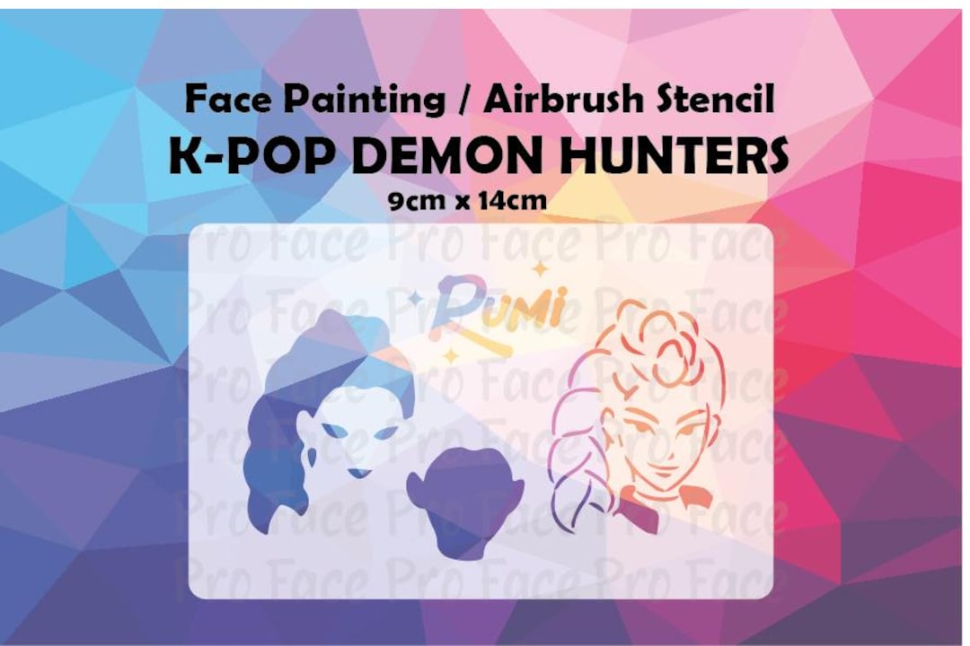 K-pop Demon Hunters Stencil - Rumi (face Painting / Airbrush) - Etsy ...
