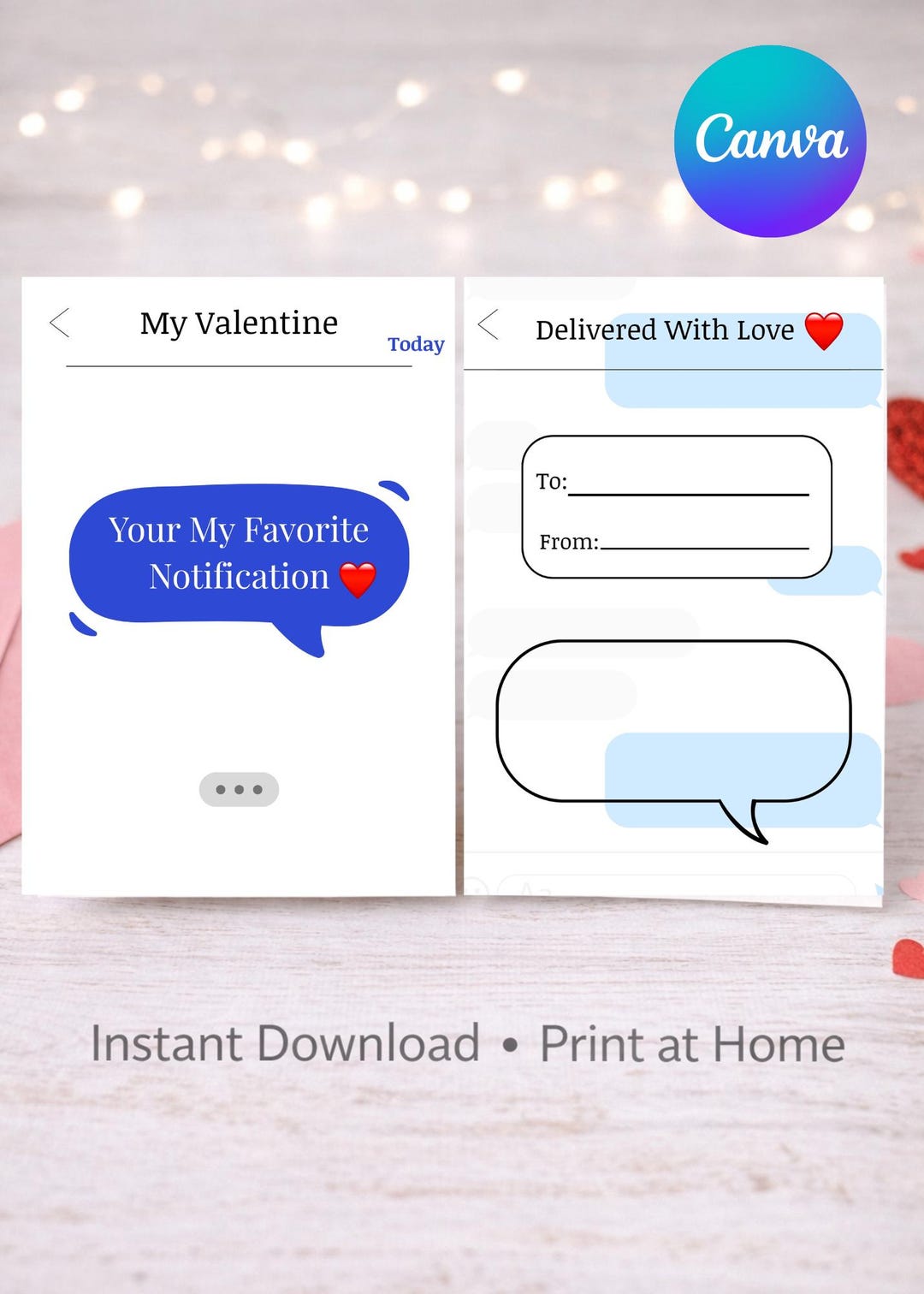Funny Text Message Valentine Card | You're My Favorite Notification ...