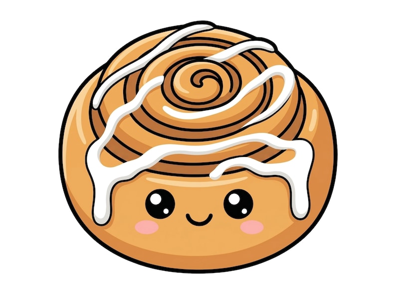 Kawaii Food Clipart Bundle, Desserts Pngs, Commercial Use (digital ...