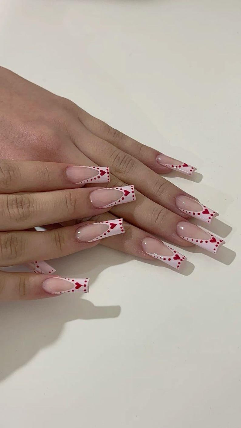 Complex Valentines Nails - Etsy