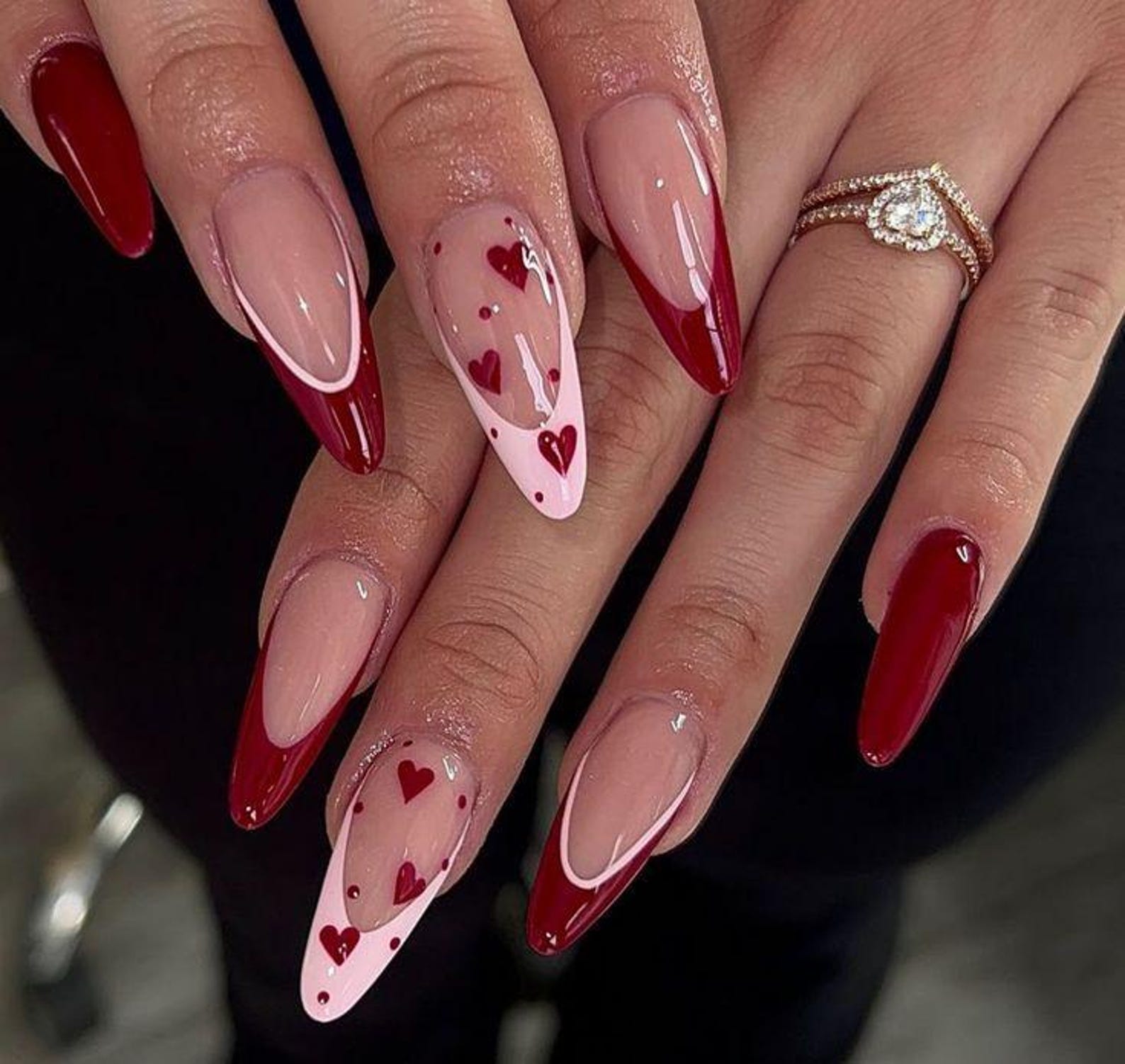 Complex Valentines Nails - Etsy