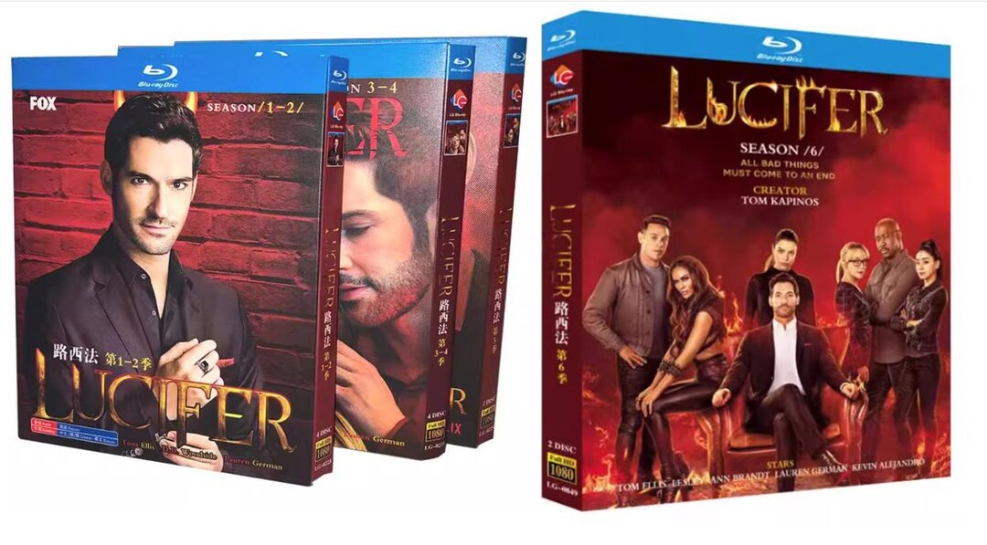 Lucifer Season 1-6 BD 12 Discs English Boxed 1080P - Etsy