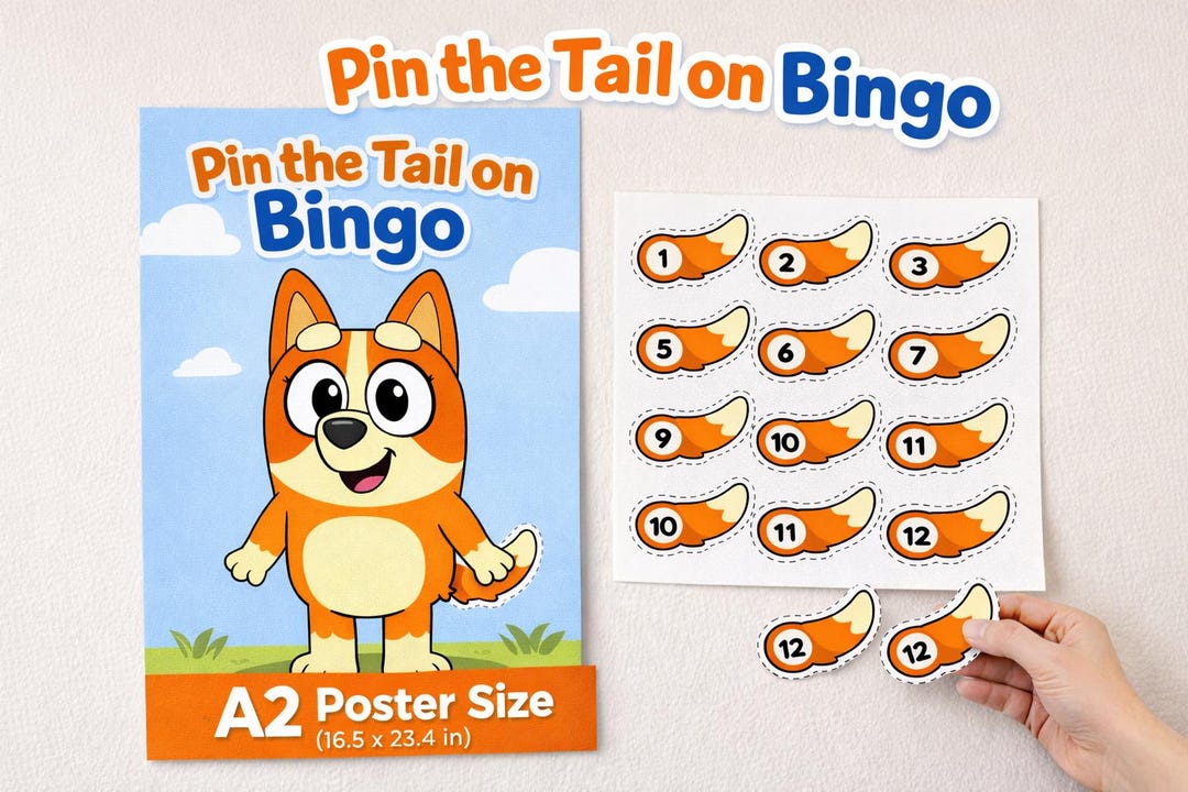Pin the Tail Party Game for Kids | Printable Birthday & Classroom Game ...