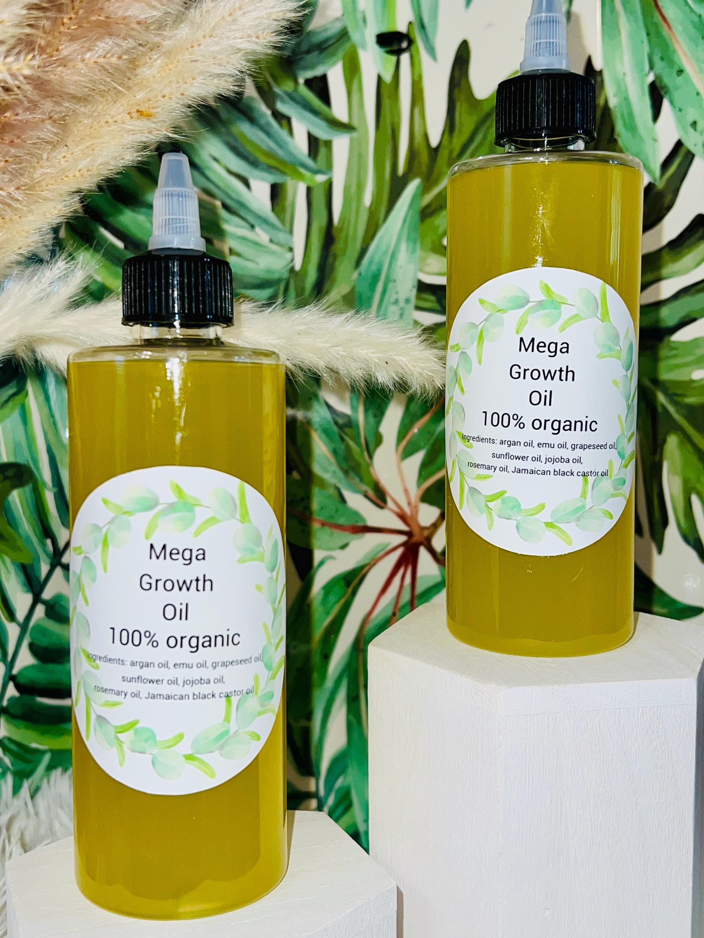 EXTREMELY POTENT Organic Hair Growth Oil, Lightweight, Non-greasy ...