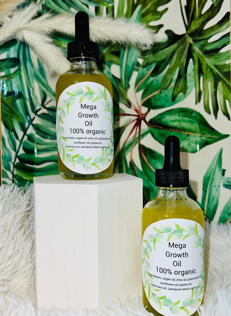EXTREMELY POTENT Organic Hair Growth Oil, Lightweight, Non-greasy ...
