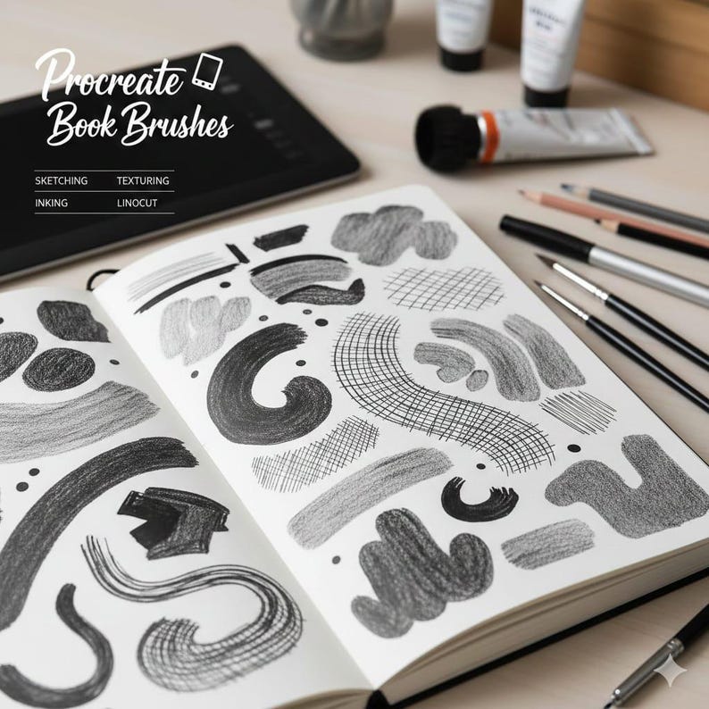 50+ Procreate Picture Book Brushes | Illustrator Brush Set for Children ...