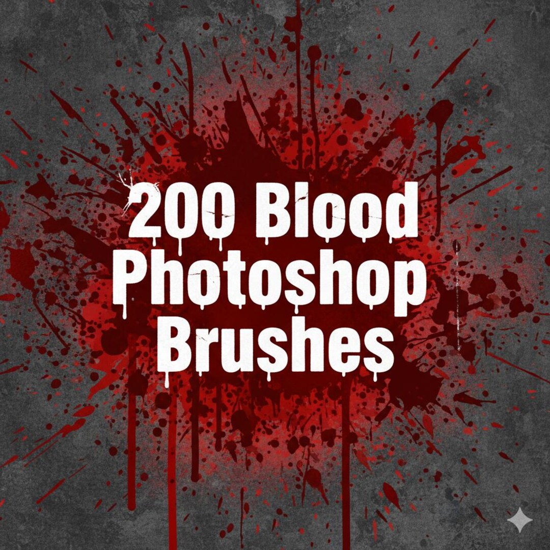 200+ Blood Photoshop & Procreate Brushes | Realistic Blood Splatter ...