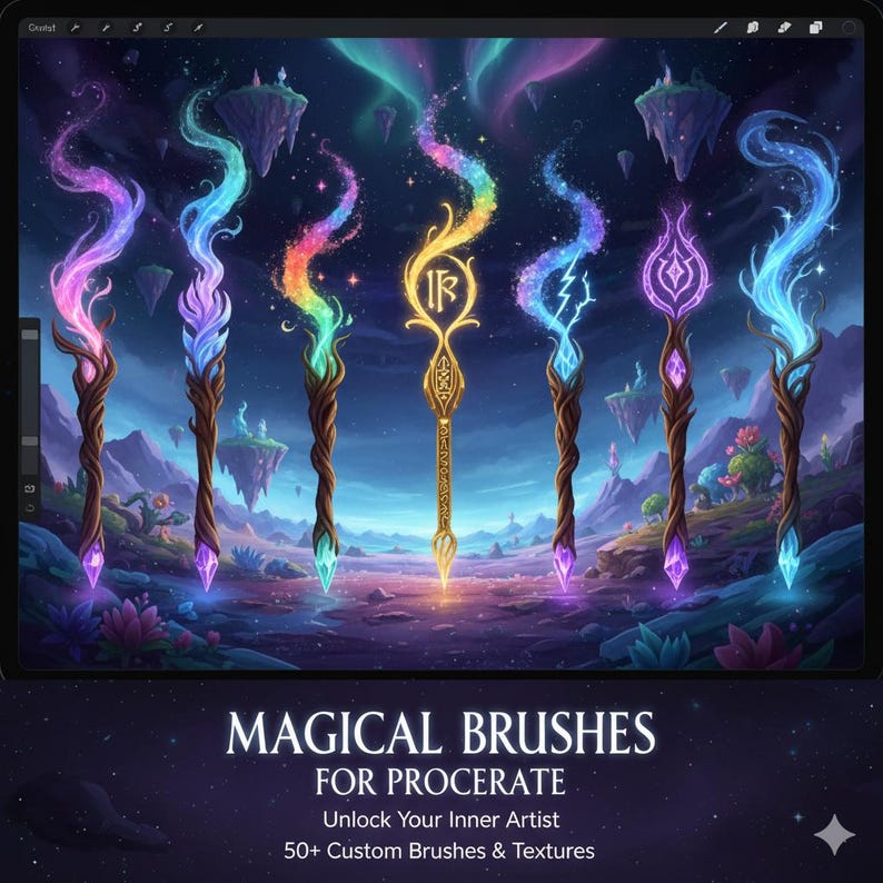 Magical Brushes for Procreate | Sparkle, Glow, Light & Fairy Dust Brush ...