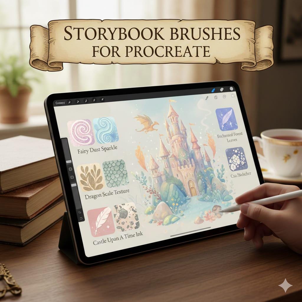 Fairytale Forest Procreate Brush Set | Charming Children's Book Brushes ...