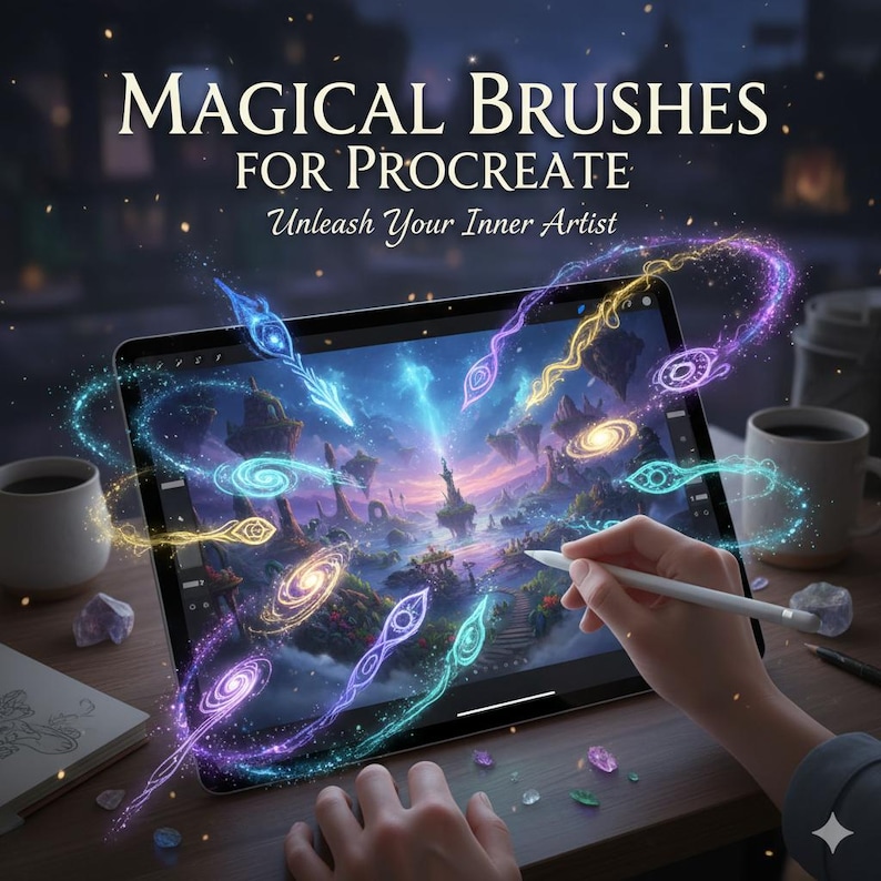 Magical Brushes for Procreate | Sparkle, Glow, Light & Fairy Dust Brush ...