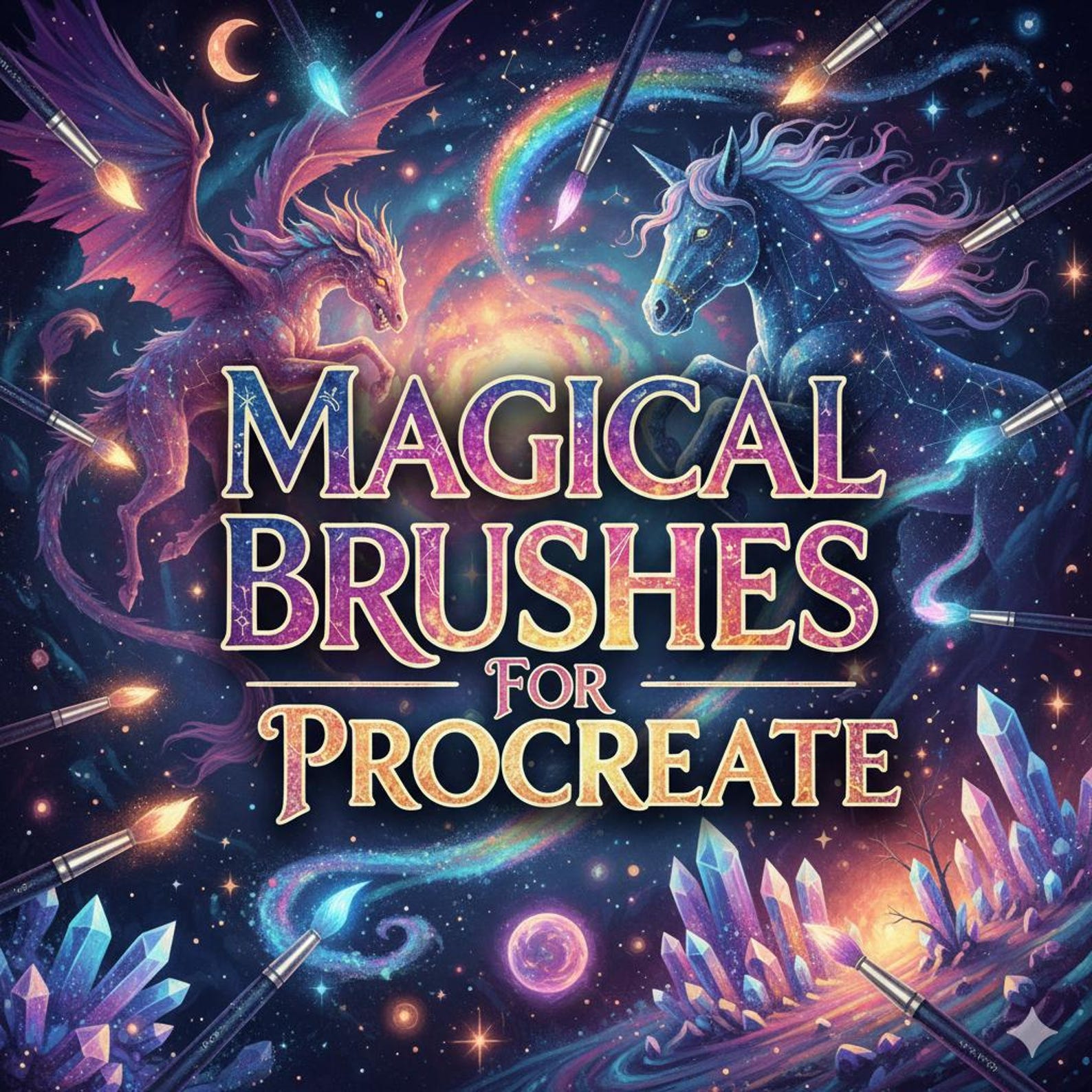 Magical Brushes for Procreate | Sparkle, Glow, Light & Fairy Dust Brush ...