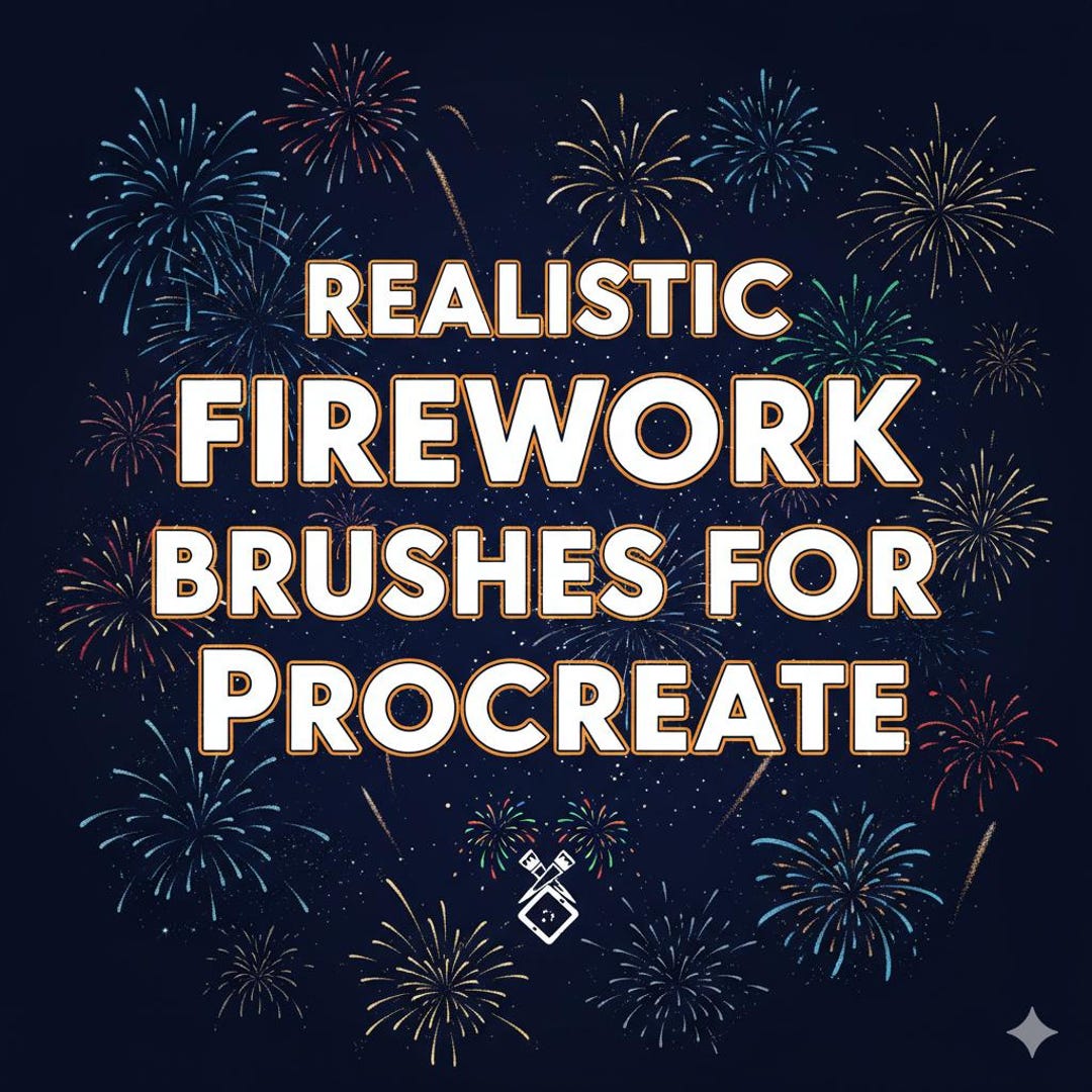Procreate Fireworks Brushes | Realistic Light, Sparkle and Glow Effects ...