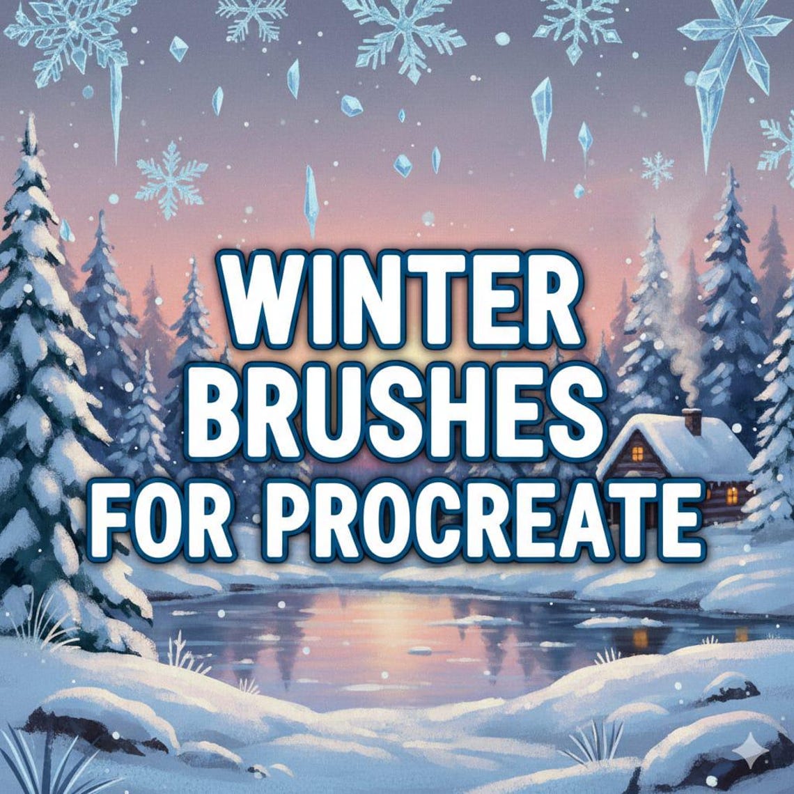 Procreate Winter Brush Pack | Snowflakes, Frosted Effects & Cold ...