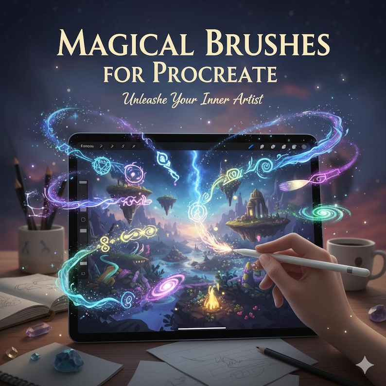 Magical Brushes for Procreate | Sparkle, Glow, Light & Fairy Dust Brush ...