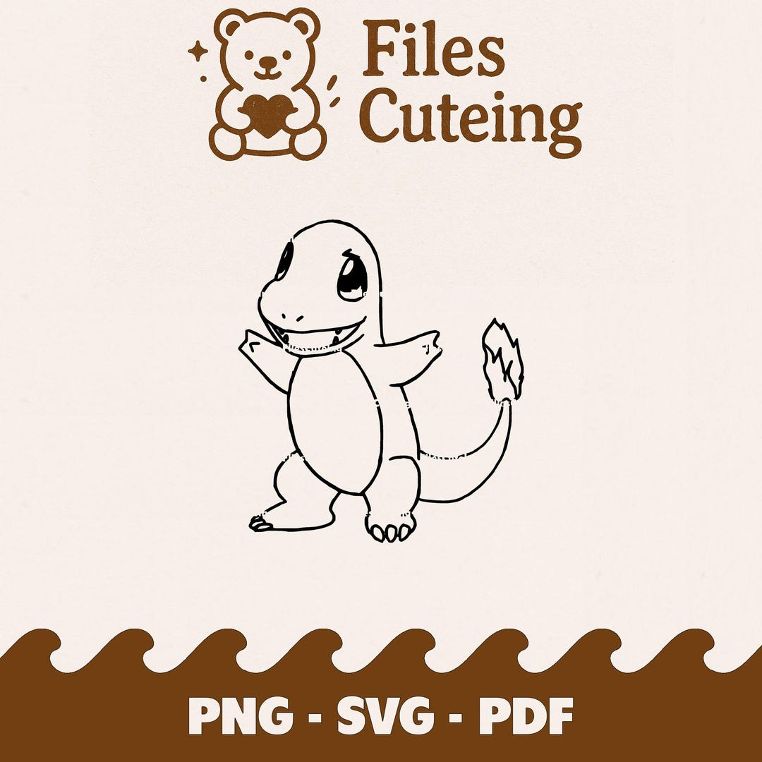 Charmander, Pokémon, Digital File, Format: SVG, PNG, PDF. Optimal ...