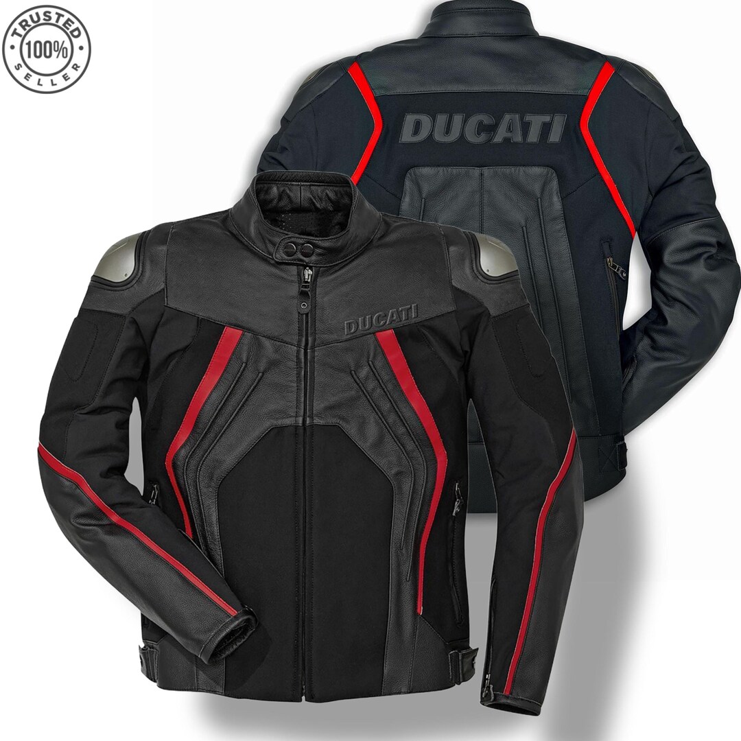 Ducati C1 Fighter Leather Motorcycle Jacket | Cowhide With Stretch ...