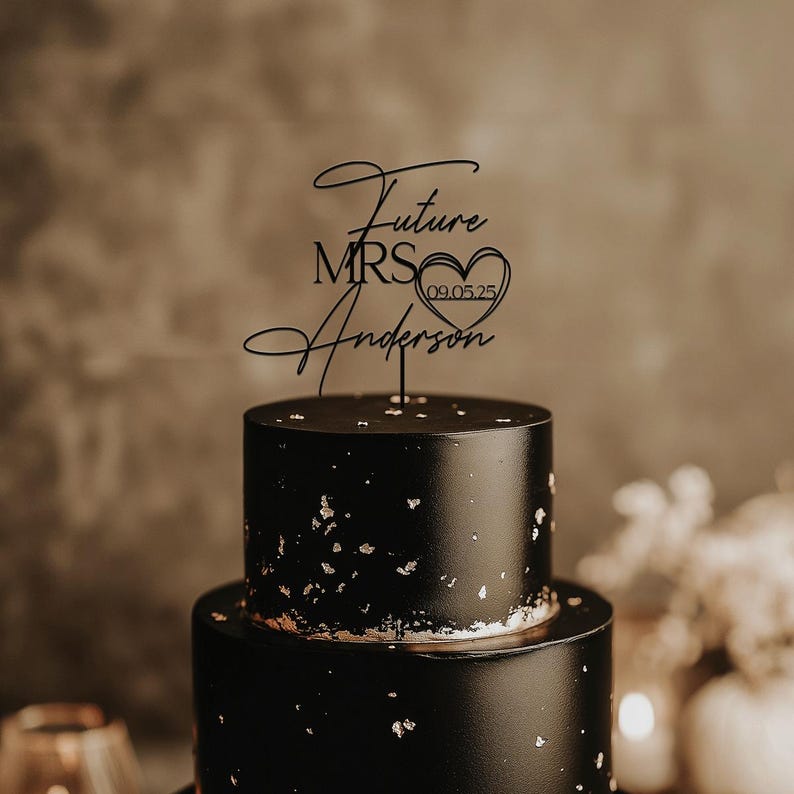 Custom Bridal Shower Cake Topper, Bridal Shower Decor, Bachelorette ...