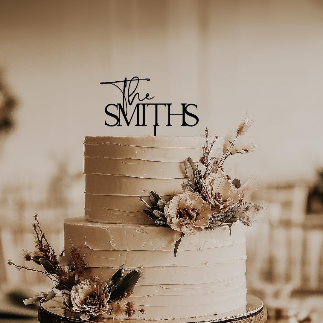 Custom Cake Topper, Wedding Cake Topper, Gold Cake Topper for Wedding ...