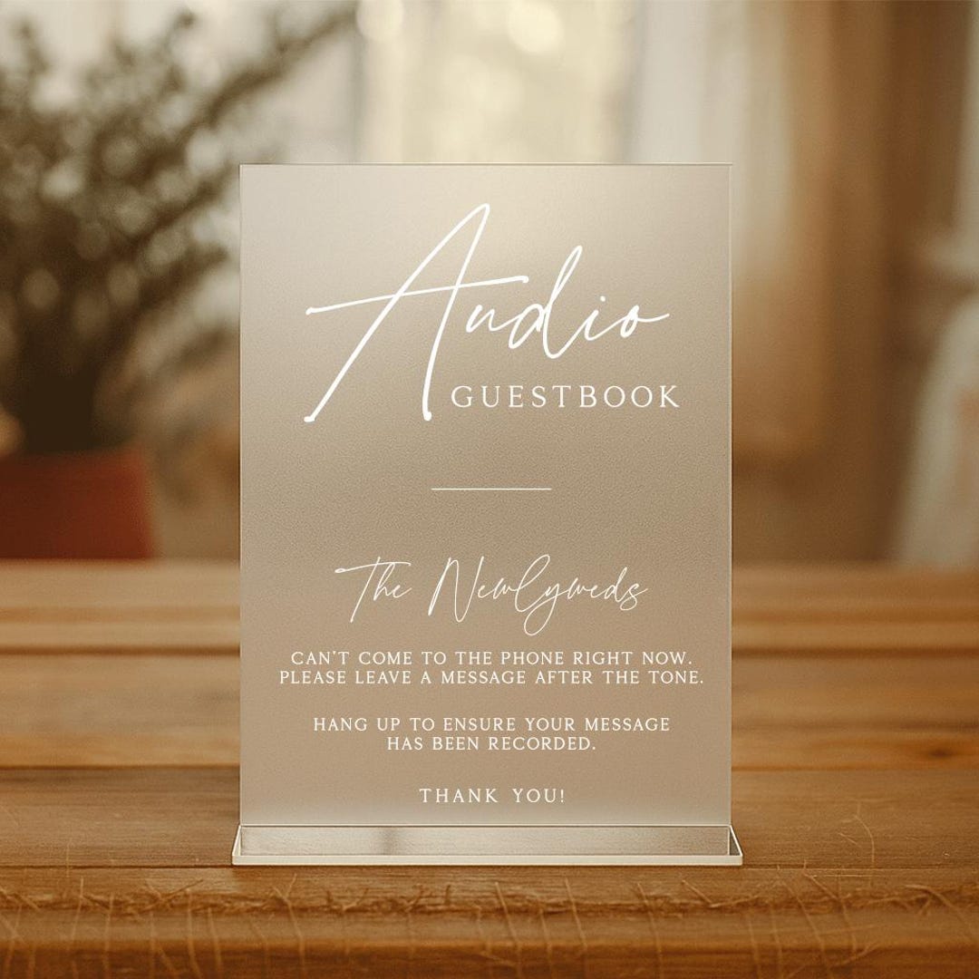 Audio Guestbook Sign, Guestbook Wedding Sign, Voicemail Guestbook Sign ...