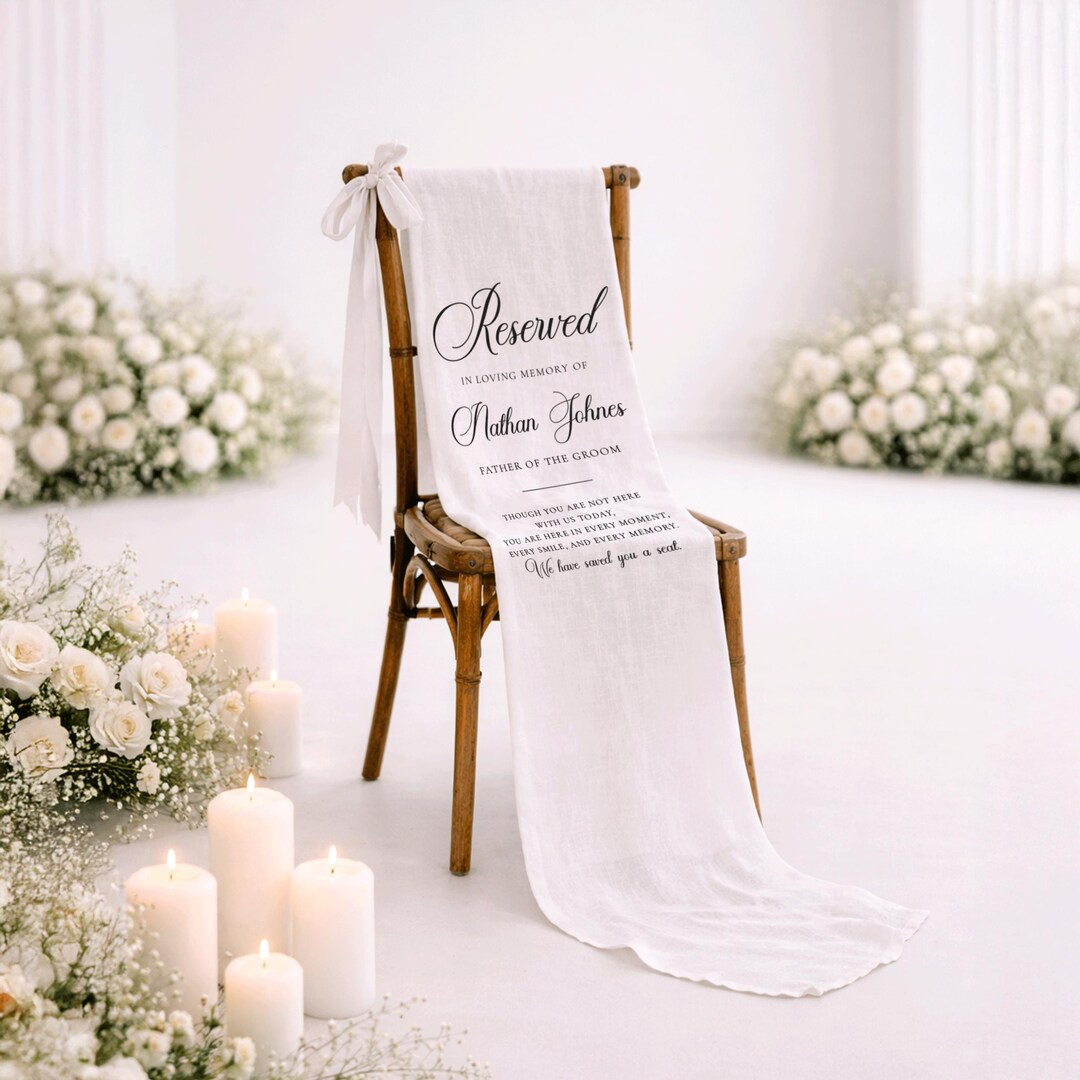 Wedding Memorial Sign ,reserved Memorial Sign, in Loving Memory Sign ...
